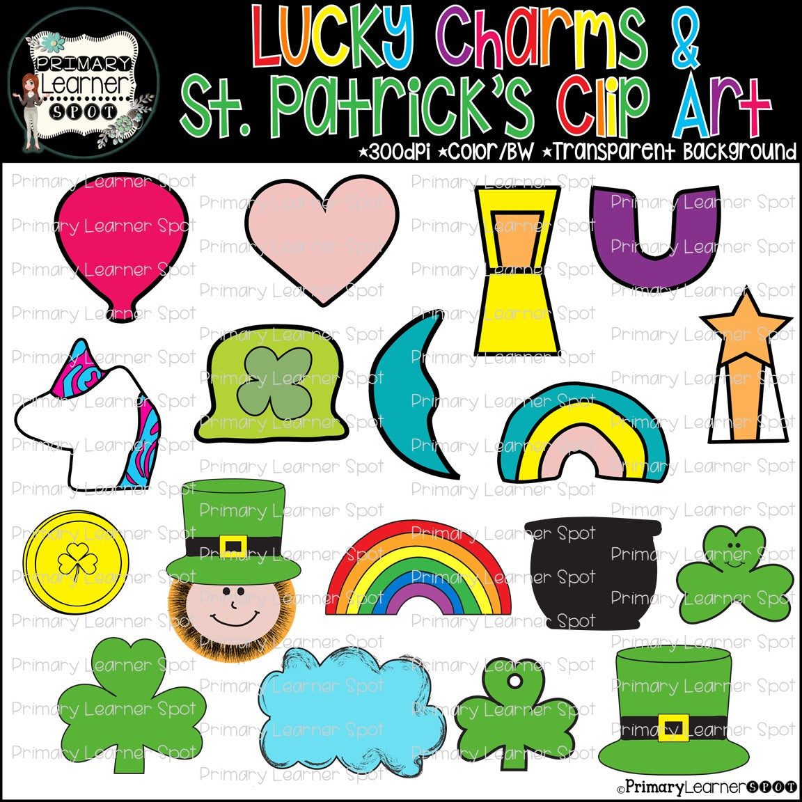 Lucky Charms Marshmallows Clip Art